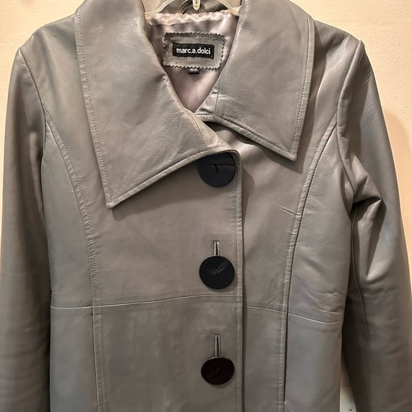 marc.a.dolci | Jackets & Coats | Very Soft Leather Gray Jacket | Poshmark
